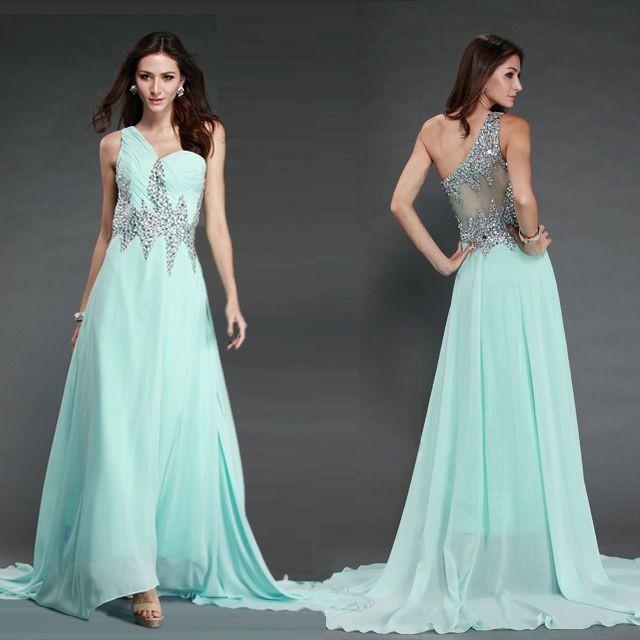 Women Chiffon Wedding Bridesmaid Dresses Formal Party Ballgown Long