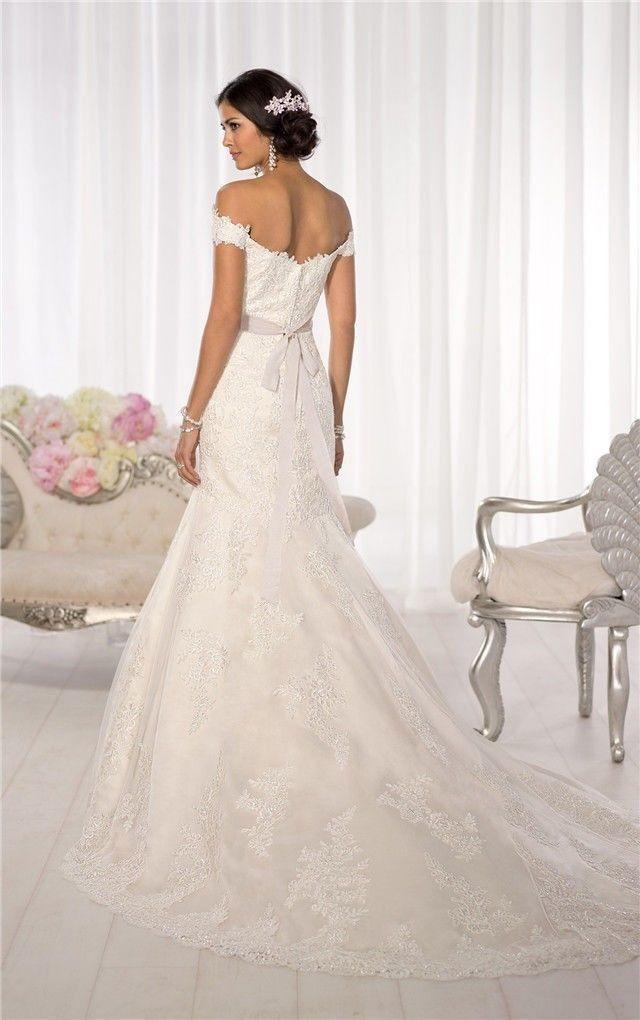 New White Ivory Lace Bridal Gown Wedding Dress Custom Size 6 8 10 12 14