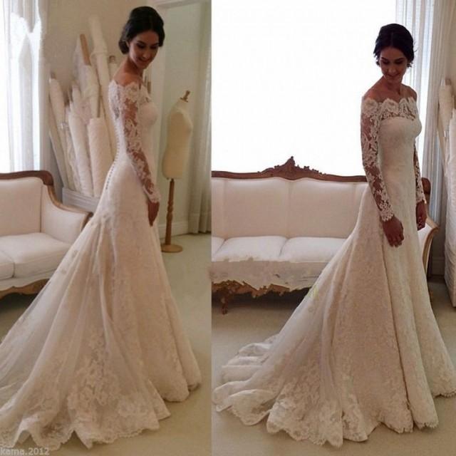 New White Ivory Wedding Dress Bridal Gown Custom Size 6 8 10 12 14 16
